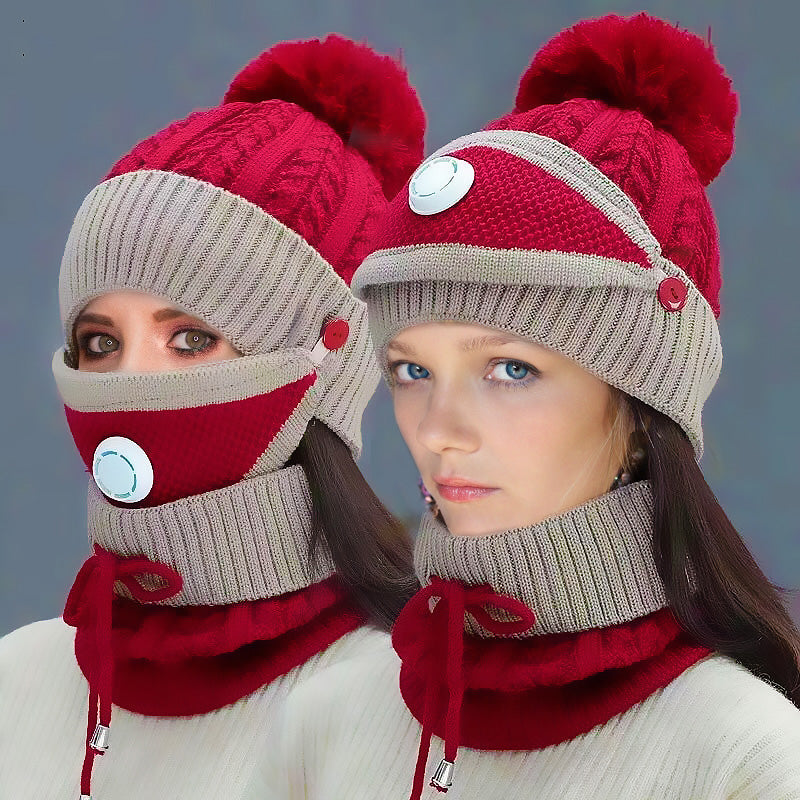 Mena™- Mütze mit Filter-Mundschutz und Nackenwärmer – Lorena Fashion